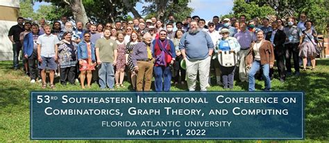 53rd Southeastern International Conference On Combinatorics Florida Atlantic University