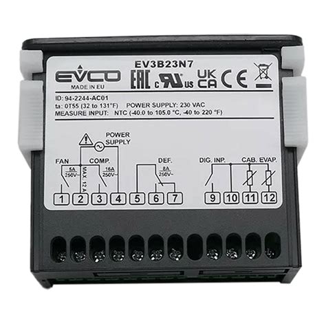 New In Stock Evco Temperature Controller Ev3b23n7 Evco Temperature