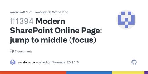 Modern Sharepoint Online Page Jump To Middle Focus · Issue 1394 · Microsoftbotframework
