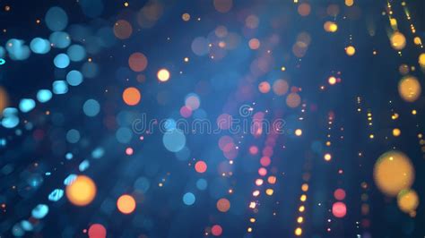 Colorful Data Points And Binary Code Digital Art Background Stock