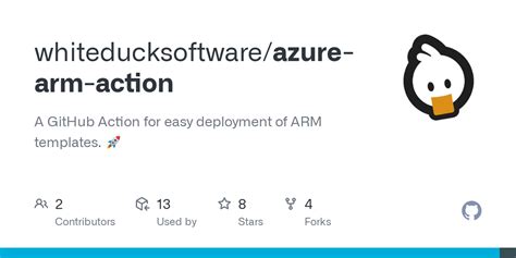 Github Whiteducksoftwareazure Arm Action A Github Action For Easy