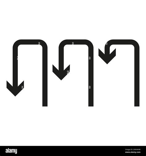 Downward Arrow Icons Navigation Vector Symbols Black Directional Shapes Simple Minimalist