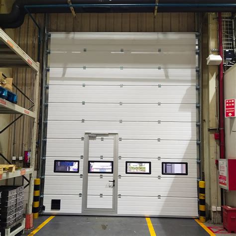 Modern Disign Automatic Panel Lift Overhead Industrial Sectional Door For Warehouse Garage