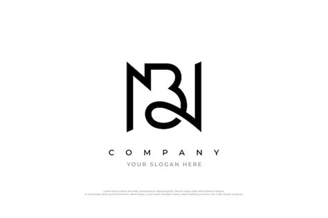 Premium Vector Initial Letter Nb Or Bn Logo Design Vector Template