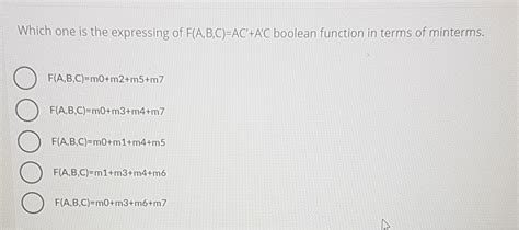Solved Which One Is The Expressing Of Fabcac′a′c