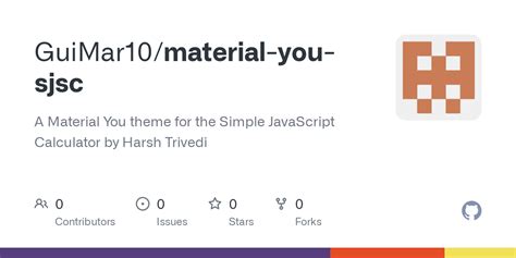 Github Guimar Material You Sjsc A Material You Theme For The Simple Javascript Calculator
