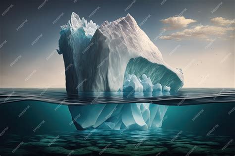 Premium Ai Image Iceberg Illustration Inside The Ocean Deep Web Concept Generative Ai