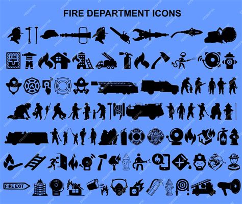 Premium Vector Set Of Fire Department Vector
