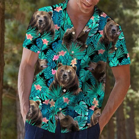 Bear Hawaiian Shirt Tropical Hawaiian Shirt Sold By J Laboratory