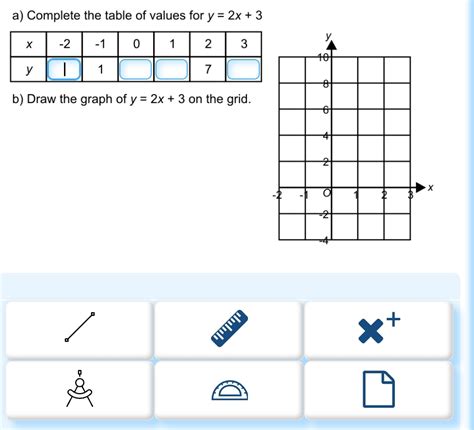 Solved Complete The Table Of Values For Y2x3 X 2 1 0 1 2 3 Y 10 Y