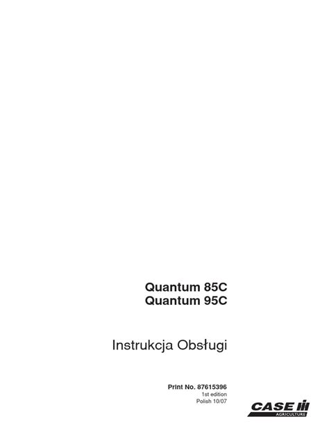 Instrukcja Obslugi Case Jx 85c 95c Quantum Pdf