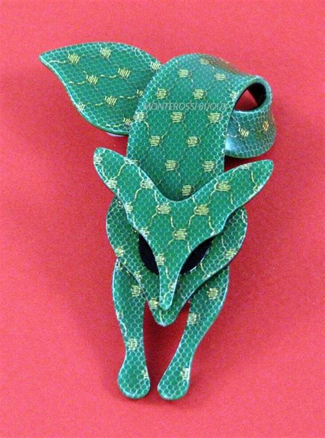 Lea Stein Fox Brooch