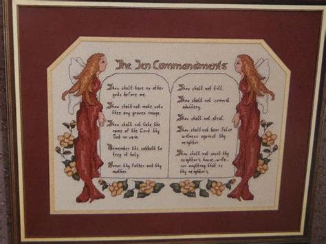 The Ten Commandments Cross Stitch Pattern By Craftycrossstitches 3 00 Cross Stitch Cross