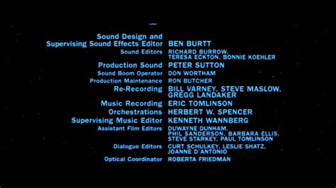 The Empire Strikes Back Film Sound Credits