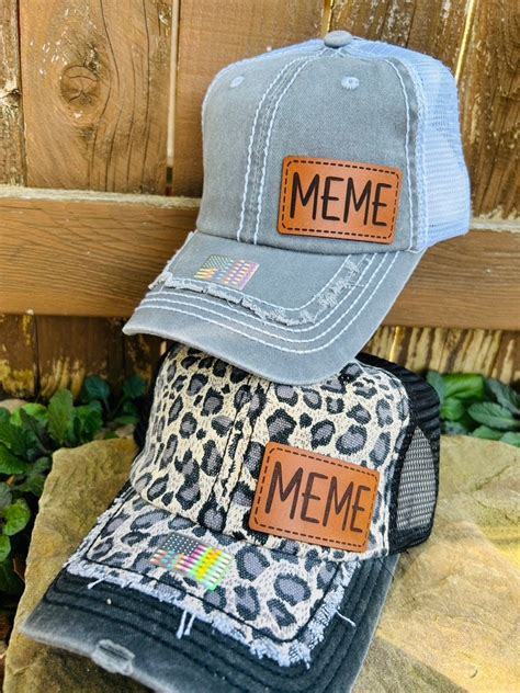 Meme Hat Meme T Custom Hat Leather Patch Meme Trucker Hat