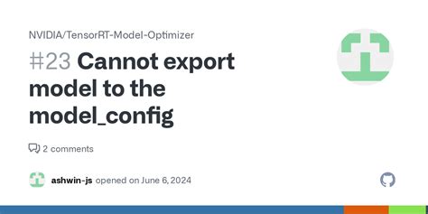 cannot export model to the model config · issue 23 · nvidia tensorrt