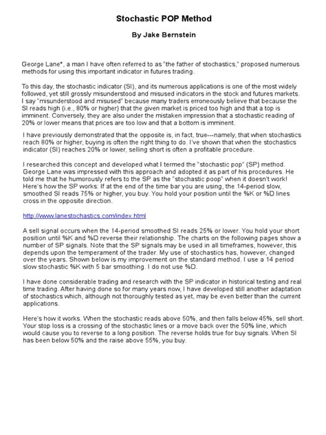 Jakebernstein Stochastic Pop Pdf Pdf Futures Contract Short Finance Jakebernstein Stochastic Pop Pdf Pdf Futures Contract Short Finance
