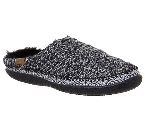 Toms Toms Ivy Slippers Black White Flat Shoes For Women
