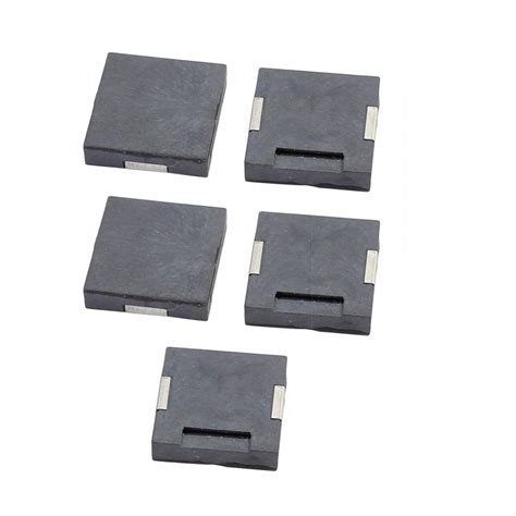 Sjt® 5pcs Dc 1 25v 12mm X 12mm X 3mm Smd Electromagnetic Passive Buzzer Black Home