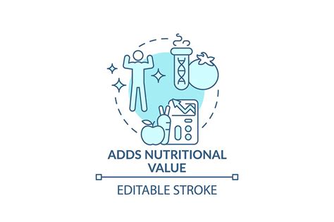 Adds Nutritional Value Concept Outline Icons ~ Creative Market