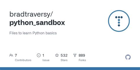 Github Bradtraversypythonsandbox Files To Learn Python Basics · Github