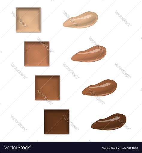 Make Up Palette With Smear Samples Isolated Vector Image