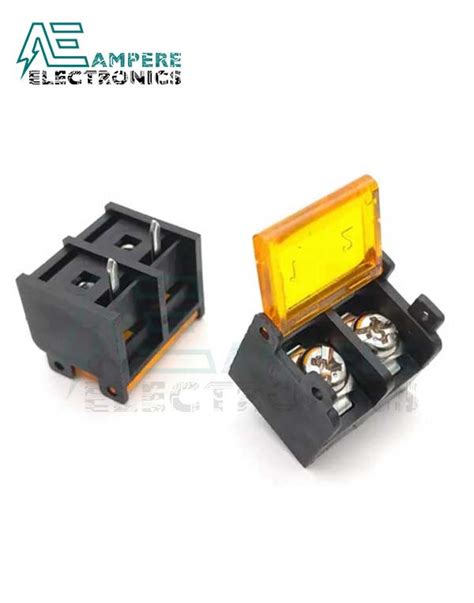 2pin Barrier Terminal Block With Cover Flux Electronix