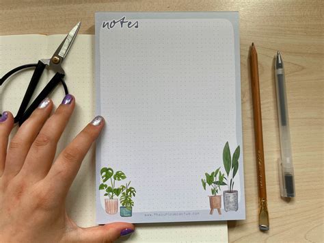 Plant Notes A5 Notepad The Curious Cactus