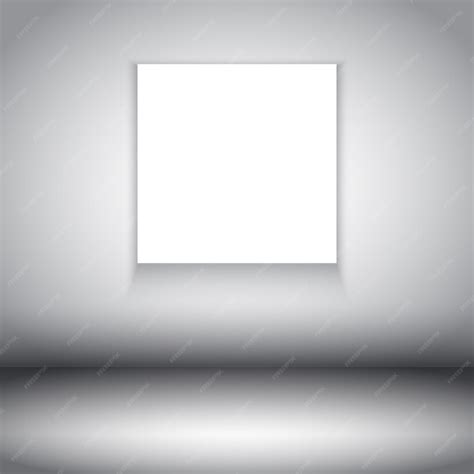 Free Vector Room Interior With Blank Canvas On Wall