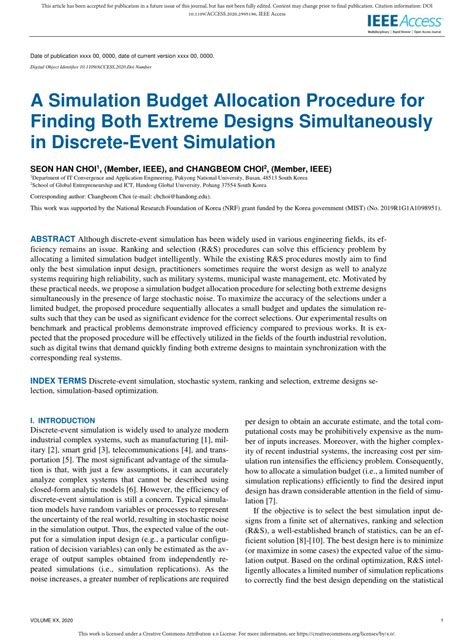 pdf a simulation budget allocation procedure for finding both extreme
