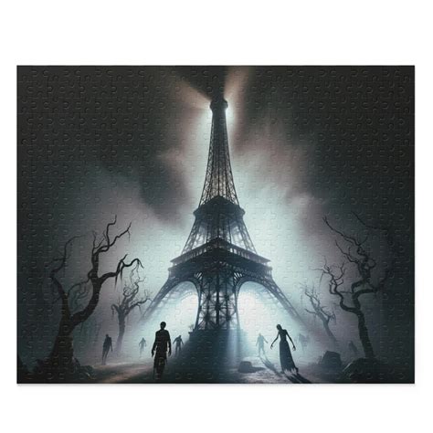 Apocalyptic Paris Eiffel Tower Under Mysterious Light Surreal World