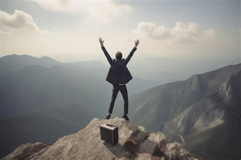 premium ai image climb for the success generative ai