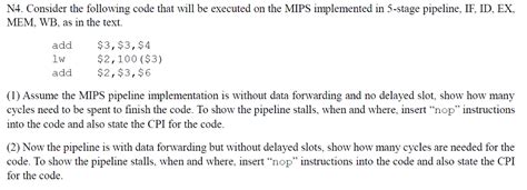 Solved Consider The Following Code That Will Be Executed On