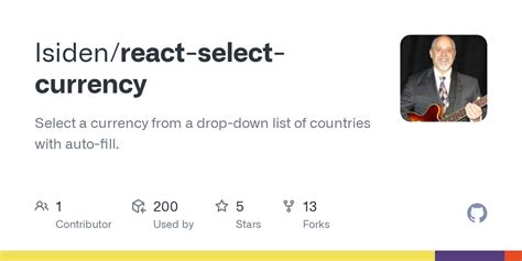 Github Lsidenreact Select Currency Select A Currency From A Drop