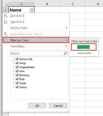 How To Filter Data Based On The Font Size In Excel