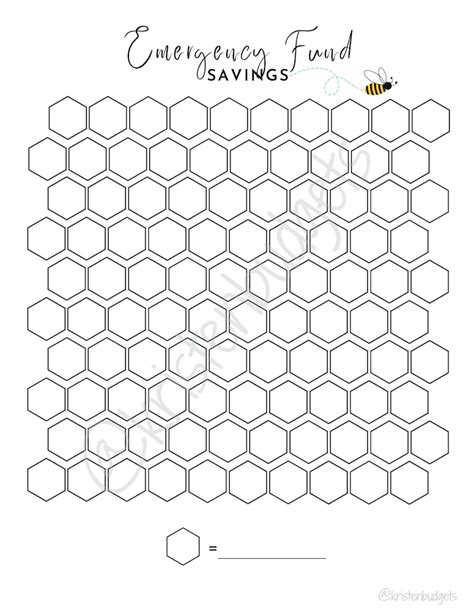 Emergency Savings Tracker Emergency Fund Tracker Budgeting Digital