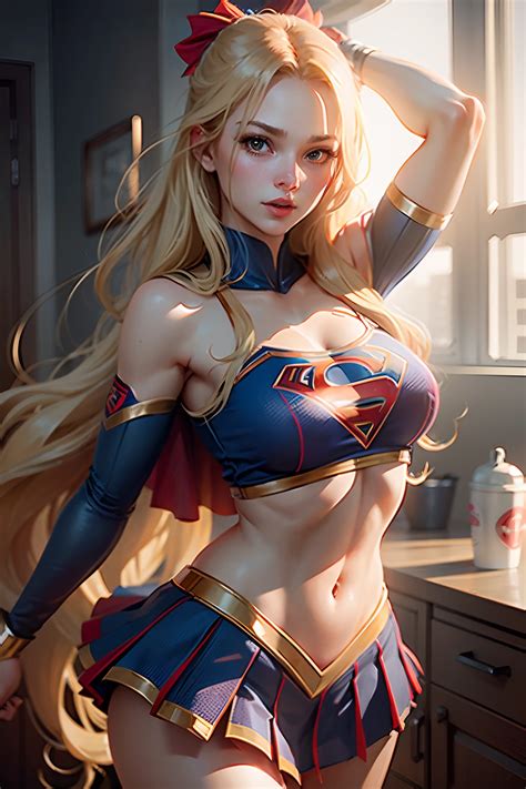 A close up of a woman in a costume posing in a kitchen - SeaArt AI