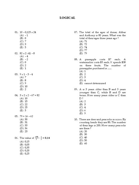 Logical Reasoning Solving Logical Problems Through Deductive Reasoning Pdf Angle Mathematics