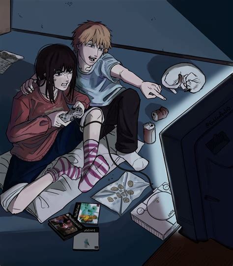 Denji Mitaka Asa And Meowy Chainsaw Man Drawn By Goldenpenhd Danbooru