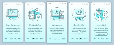 Show Onboarding Mobile App Page Screen Vector Template Program Online
