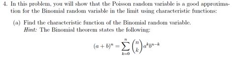 Solved In This Problem You Will Show That The Poisson Chegg
