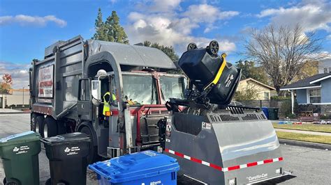 Glendora Goes Automated First Day Of Curotto Can Garbage Trucks