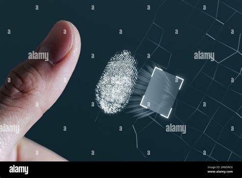 Image Of Fingerprint Sensor Technology Stock Photo Alamy
