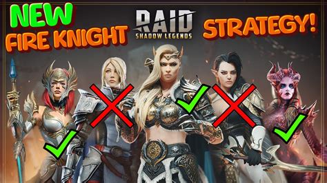 New Females Fire Knight Strategy Raid Shadow Legends Youtube