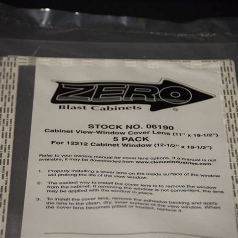 Clemco Sandblast Window Film Pack Of 5 Nt Ruddock