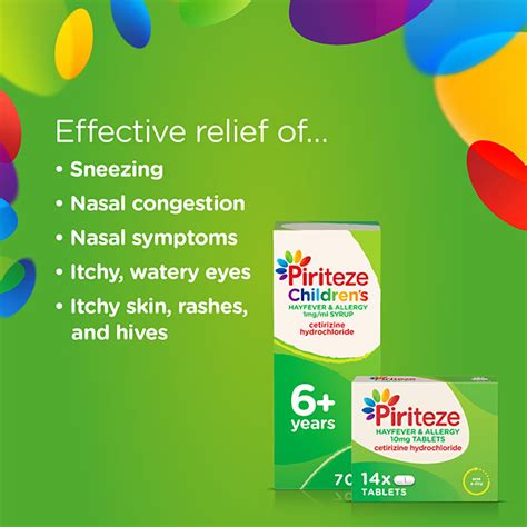 Piriteze Antihistamine Allergy Relief 30 Tablets Asda