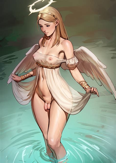 Tarakanovich Original Commentary English Commentary Highres 1futa Angel Angel Wings Bare
