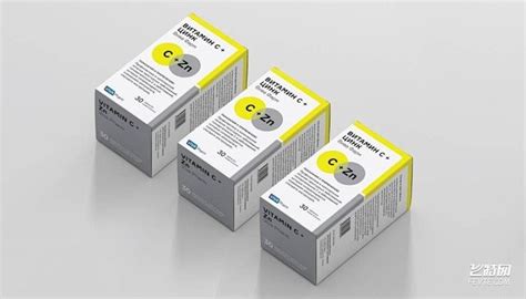 一款简约现代风格药品包装盒设计 飞特网 药品包装设计