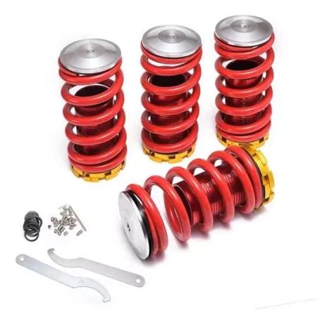 Kit Coilover Universal Suspensión Regulable Auto 4 Unidades Cuotas