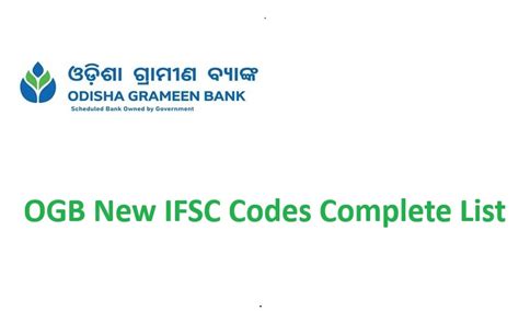 Odisha Grameen Bank New Ifsc Code